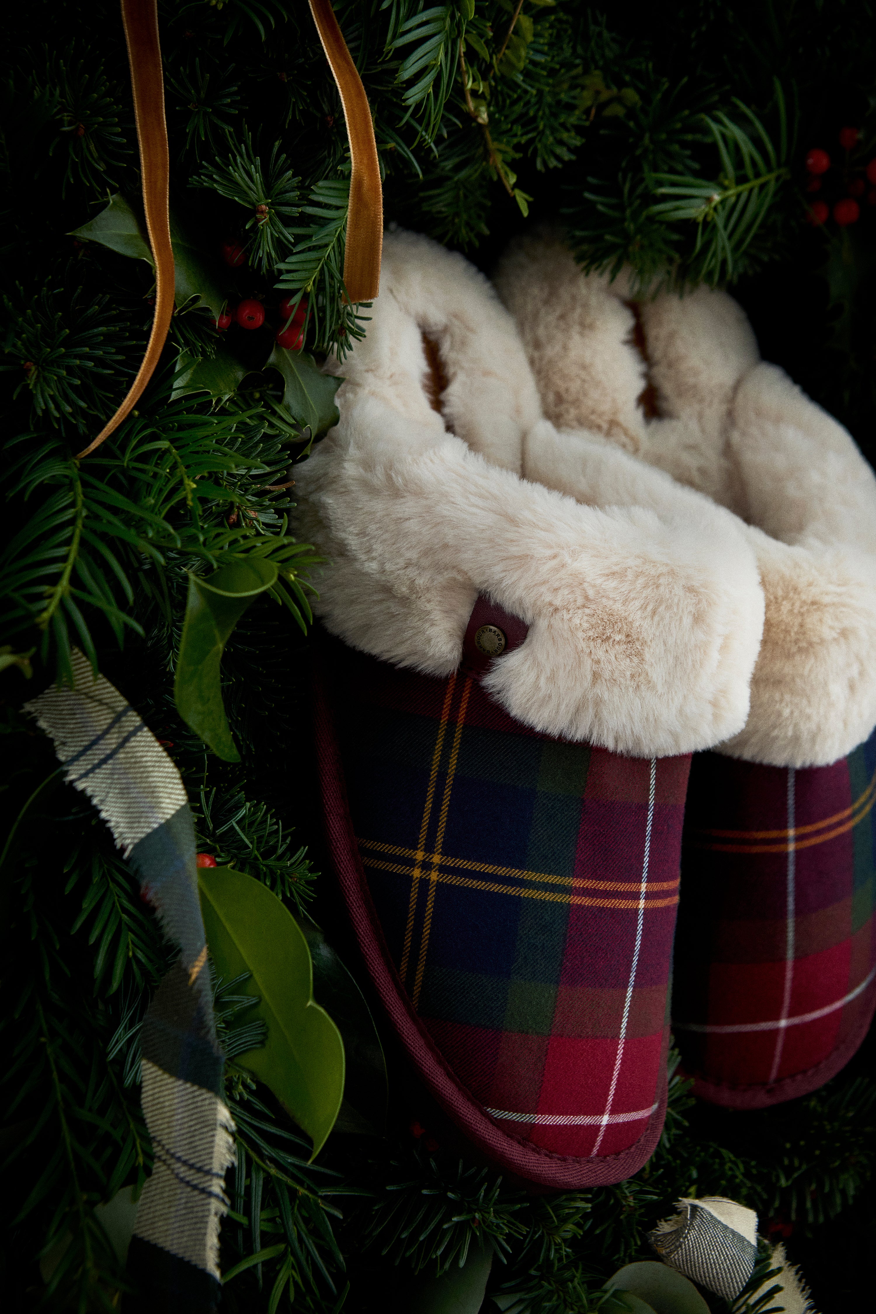 Claudia Tartan Mule Slipper – Nicholls