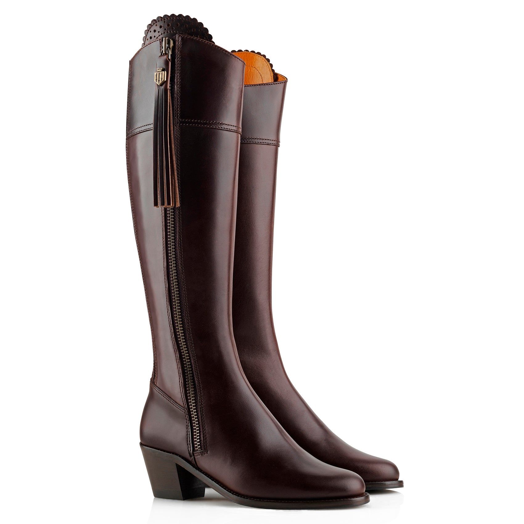 Women's Regina Leather Heeled Knee-high Boots (Narrow Fit) – Nicholls